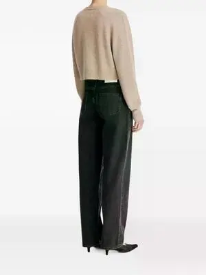 Loulou De Saison Heike Ribbed-knit Cropped Cardigan - Neutrals