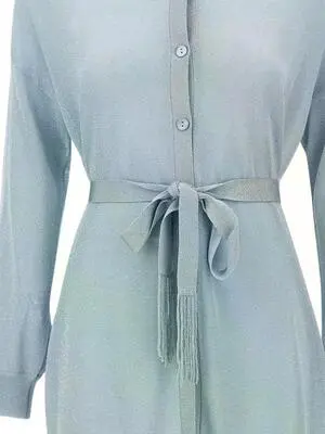 KANGRA Belted Lurex Cardigan-coat