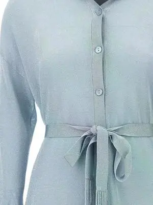 KANGRA Belted Lurex Cardigan-coat