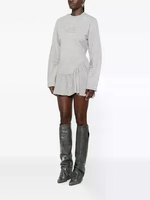 Attico Pleated Jersey Mini Dress