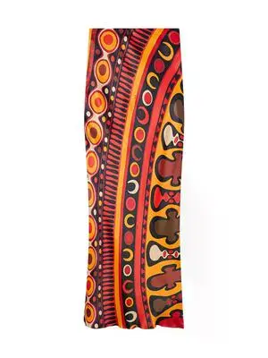 Emilio Pucci Soleil Print Satin Maxi Skirt
