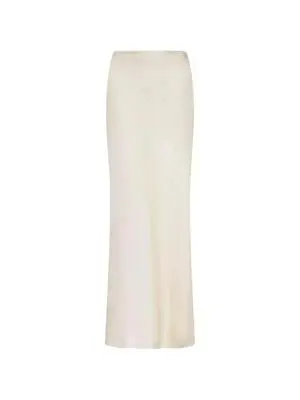 Loulou De Saison Eli Silk-twill A-line Maxi Skirt - Neutrals