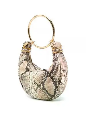Chloé Snakeskin-effect Ring-handle Clutch Bag