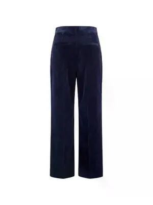 JIL SANDER Velvet Pleated Tailored Trousers