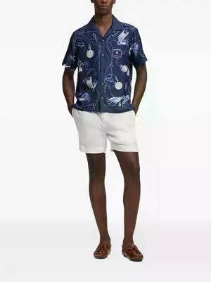 Ralph Lauren Purple Label Printed Silk Shirt - Blue