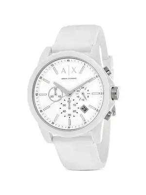 Armani Exchange 44mm Chronograph Watch - White