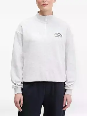 Guess Logo-print Quarter-zip Sweater