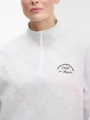 Guess Logo-print Quarter-zip Sweater