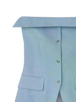 Nanushka Strapless Linen Blouse
