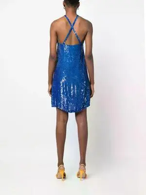 P.a.r.o.s.h Embellished Halterneck Mini Dress