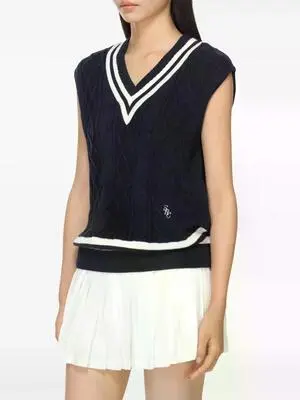 SPORTY & RICH V-neck Knitted Vest