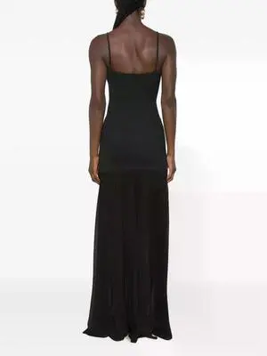 Hunza G Square-neck Spaghetti Strap Maxi Dress