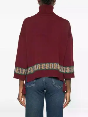 Etro Geometric Pattern Tassel Detail Sweater