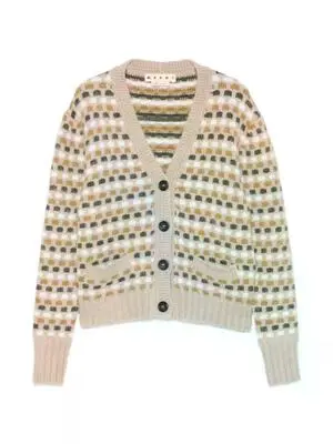 Marni Geometric Pattern V-neck Cardigan
