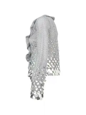Casablanca Casabanca Sequin Embellished Ruffled Knit Top
