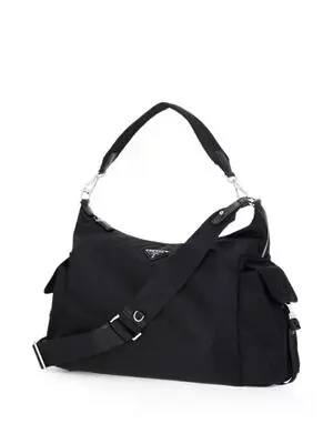 Prada Logo Plaque Tote Bag