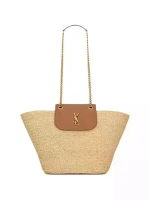 Saint Laurent Manon Raffia Tote Bag
