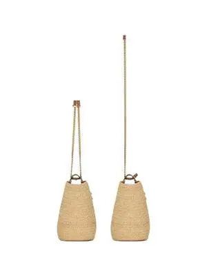 Saint Laurent Manon Raffia Tote Bag