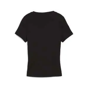 PUMA Classics Ribbed Slim T-shirt - Black
