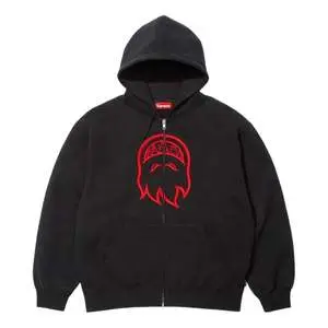 Supreme X Spitfire Ss26 Zip-up Hooded Sweatshirt - Black