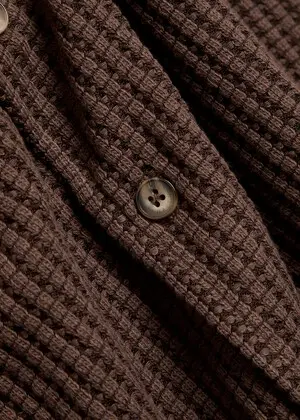 RAITH Marcos Waffle-knit Cotton-blend Shirt