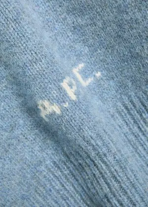 A.p.c. Logo-intarsia Mélange-knit Jumper