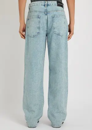 MKI MIYUKI ZOKU Twisted Weave Textured Wide-leg Jeans