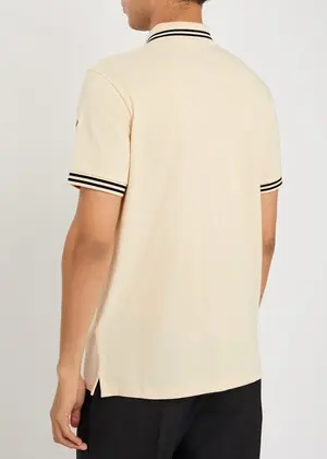 Moncler Logo-embroidered Piqué Cotton Polo Shirt - Multicoloured 1