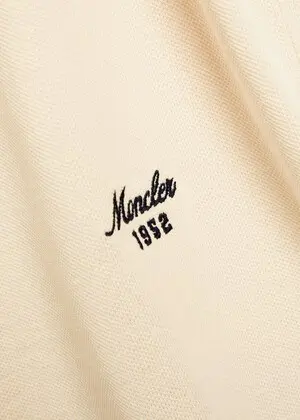 Moncler Logo-embroidered Piqué Cotton Polo Shirt - Multicoloured 1