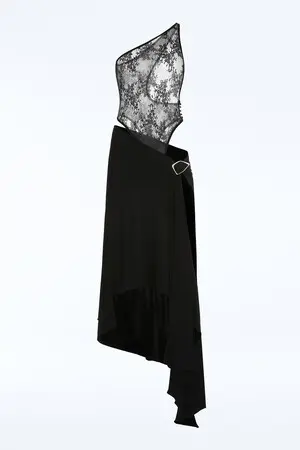 REVOLVE LOS ANGELES Tuva Asymmetric Dress - Black