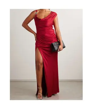 Versace Medusa '95 Draped Satin Gown