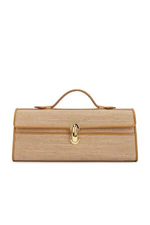Savette Slim Symmetry Canvas Pochette Bag - Saddle