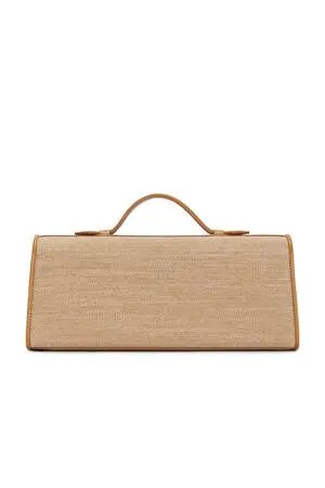 Savette Slim Symmetry Canvas Pochette Bag - Saddle