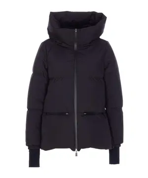 Herno Short Hooded Down Jacket - Black