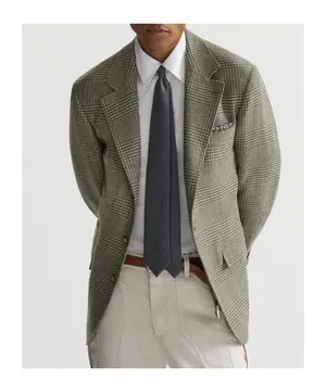 Brunello Cucinelli Long Sleeved Plaid Blazer - No