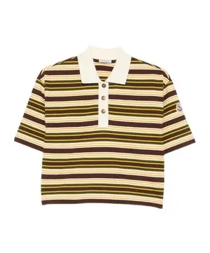 Moncler Short-sleeved Polo Shirt - Multicolor