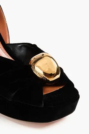 Zimmermann Embellished Velvet Platform Sandals