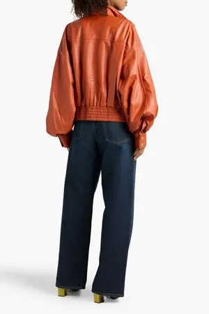 Zimmermann Gathered Leather Jacket