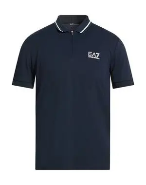 EA7 Polo Shirt Size Polyamide, Elastane, Polyester - Blue
