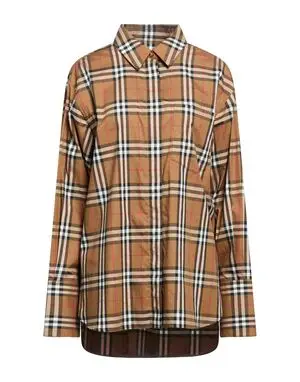 Burberry Shirt Camel Size Cotton, Elastane