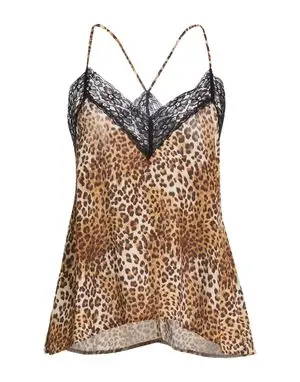 CARLA G. Top Camel Size Viscose