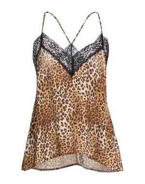 CARLA G. Top Size Viscose - Camel