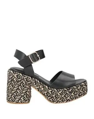 PALOMA BARCELO Sandals Size Leather - Black