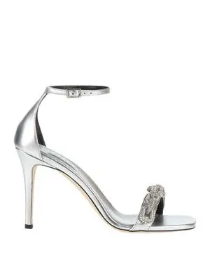 SERENA UZIYEL Sandals Size Leather - Silver