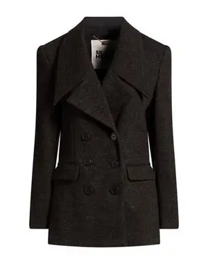 SILVIAN HEACH Jacket Charcoal Size Polyester, Viscose
