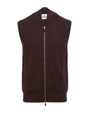 Alpha Studio Midnight Merino Wool Vest - Brown