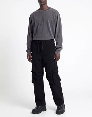 DISCLAIMER Polyester Cargo Pants With Belt Loops - Black