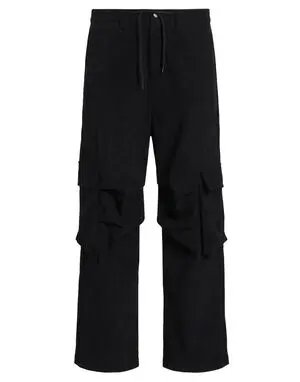 DISCLAIMER Polyester Cargo Pants With Belt Loops - Black
