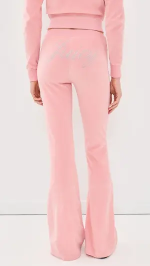 SPORTY & RICH Juicy Script Velour Sweatpants