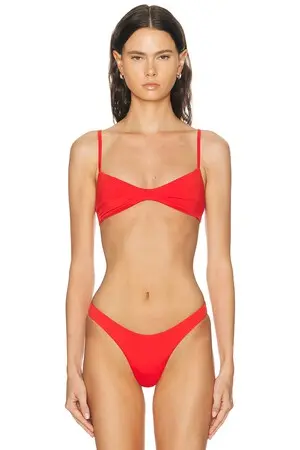 HAIGHT. Adjustable Monica Bikini Top In Red